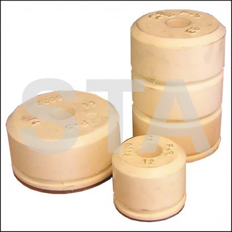 Damper stop buffer round plate diameter 125 mm High 80 mm
